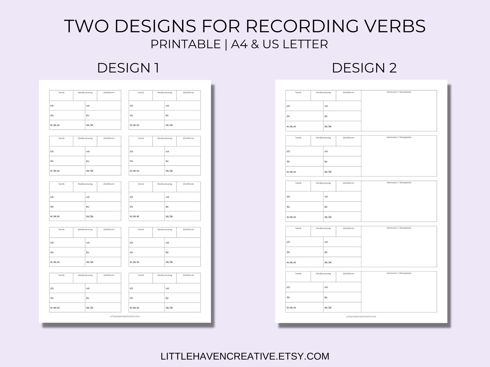 German Verb Practice | Verb Study and Practice Pack | Portrait ...