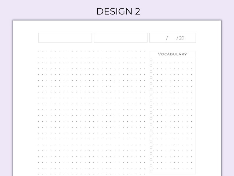 Language Note Taking Templates 4 Sizes | Foreign Language Notes | Class ...