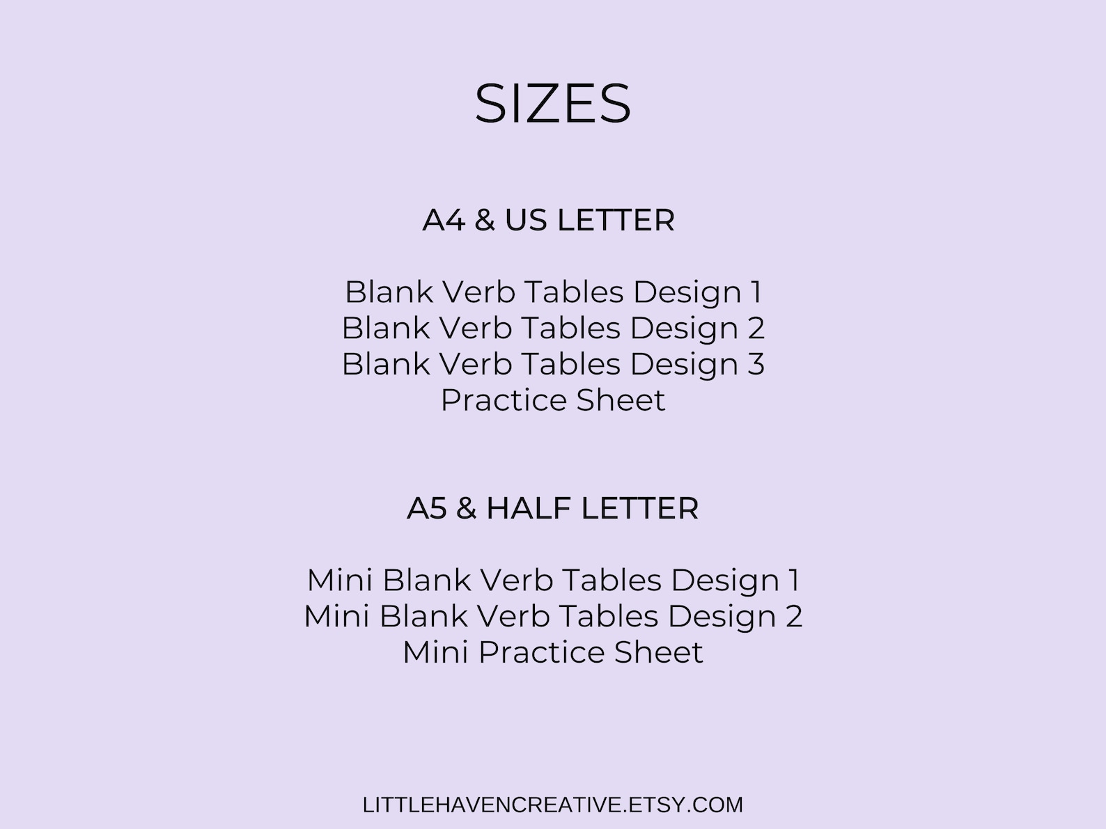 English Verb Practice | Landscape Horizontal | Verb Study and Practice ...