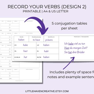German Verb Practice | Verb Study and Practice Pack | Portrait ...