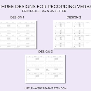 Spanish Verb Practice | Landscape Horizontal | Verb Study and Practice ...