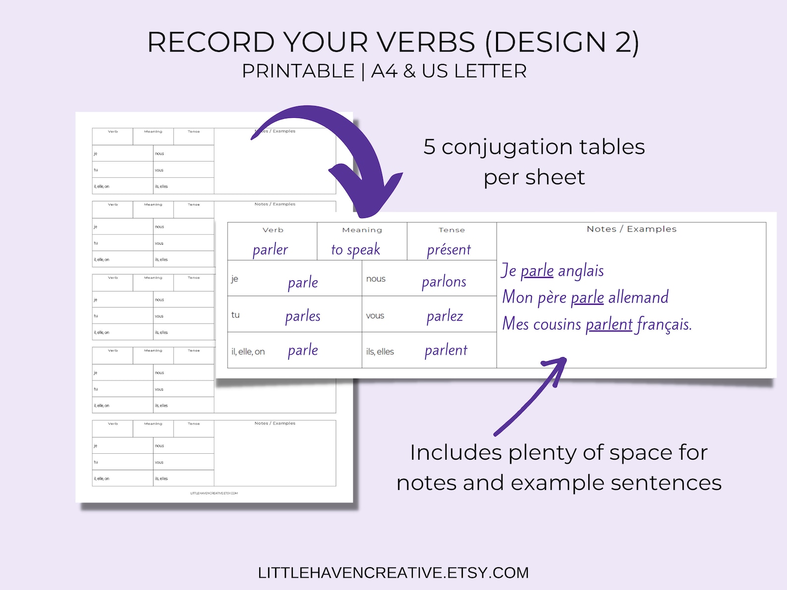 French Verb Practice Verb Study and Practice Pack - Etsy Canada
