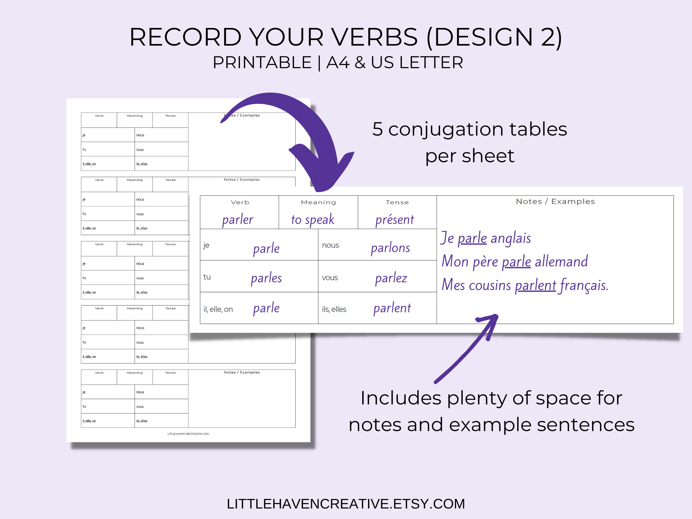 French Verb Practice Verb Study and Practice Pack - Etsy Canada