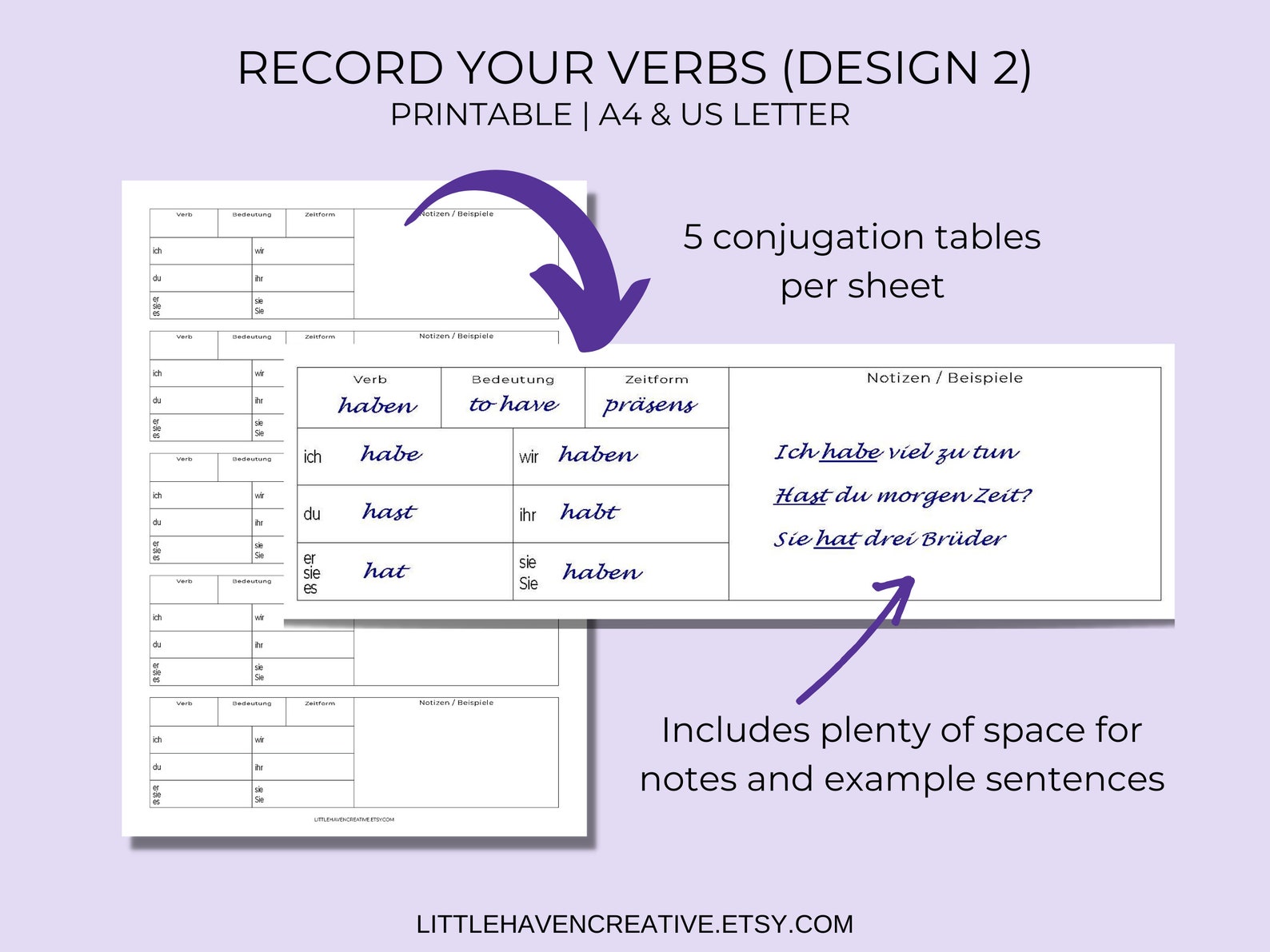German Verb Practice Verb Study and Practice Pack | Etsy