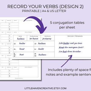 German Verb Practice Verb Study and Practice Pack | Etsy