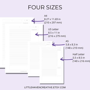 Language Note Taking Templates 4 Sizes Foreign Language Notes Class ...