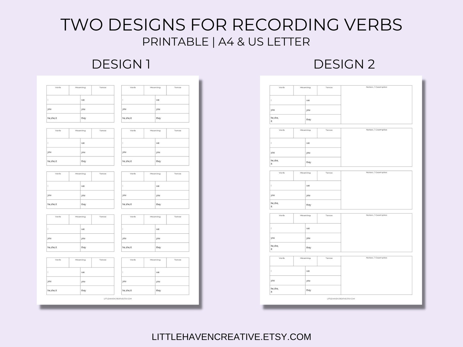 English Verb Practice | Study and Practice Pack | Conjugation Tables ...