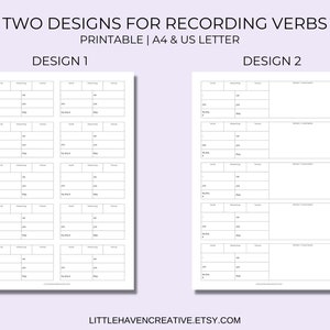 English Verb Practice | Study and Practice Pack | Conjugation Tables ...