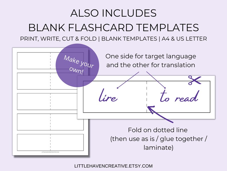 100 Common French Verbs Flashcards | Blank Flashcards Templates ...