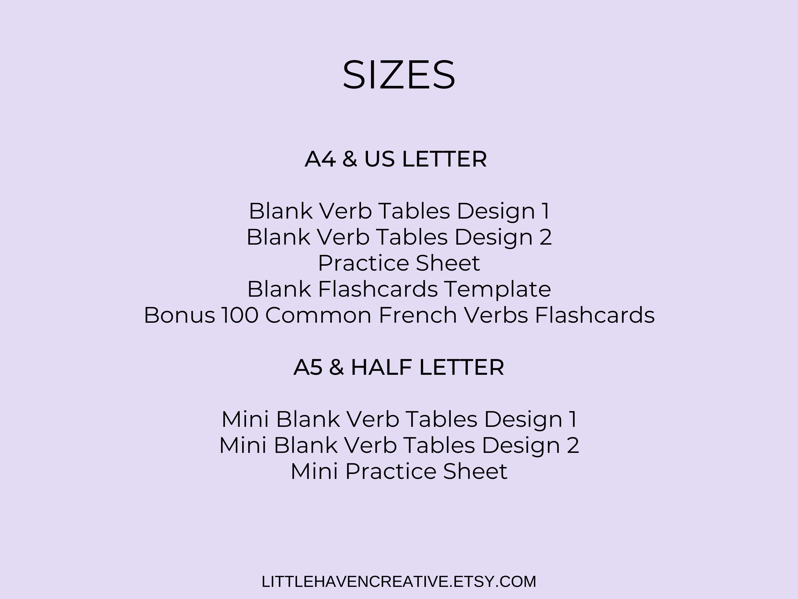 French Verb Practice Verb Study and Practice Pack - Etsy Canada