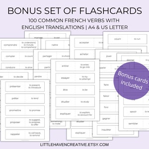 French Verb Practice Verb Study and Practice Pack - Etsy Canada