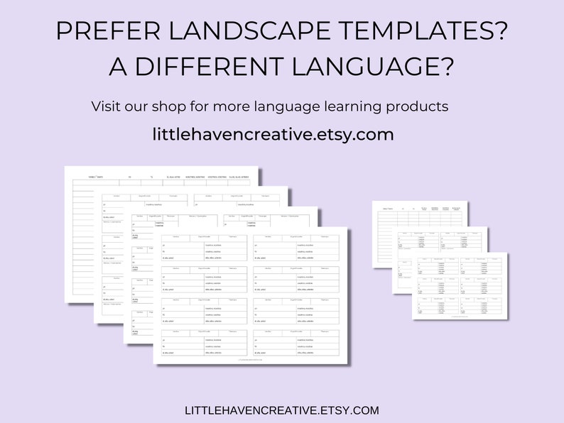 English Verb Practice Study and Practice Pack Conjugation Tables ...