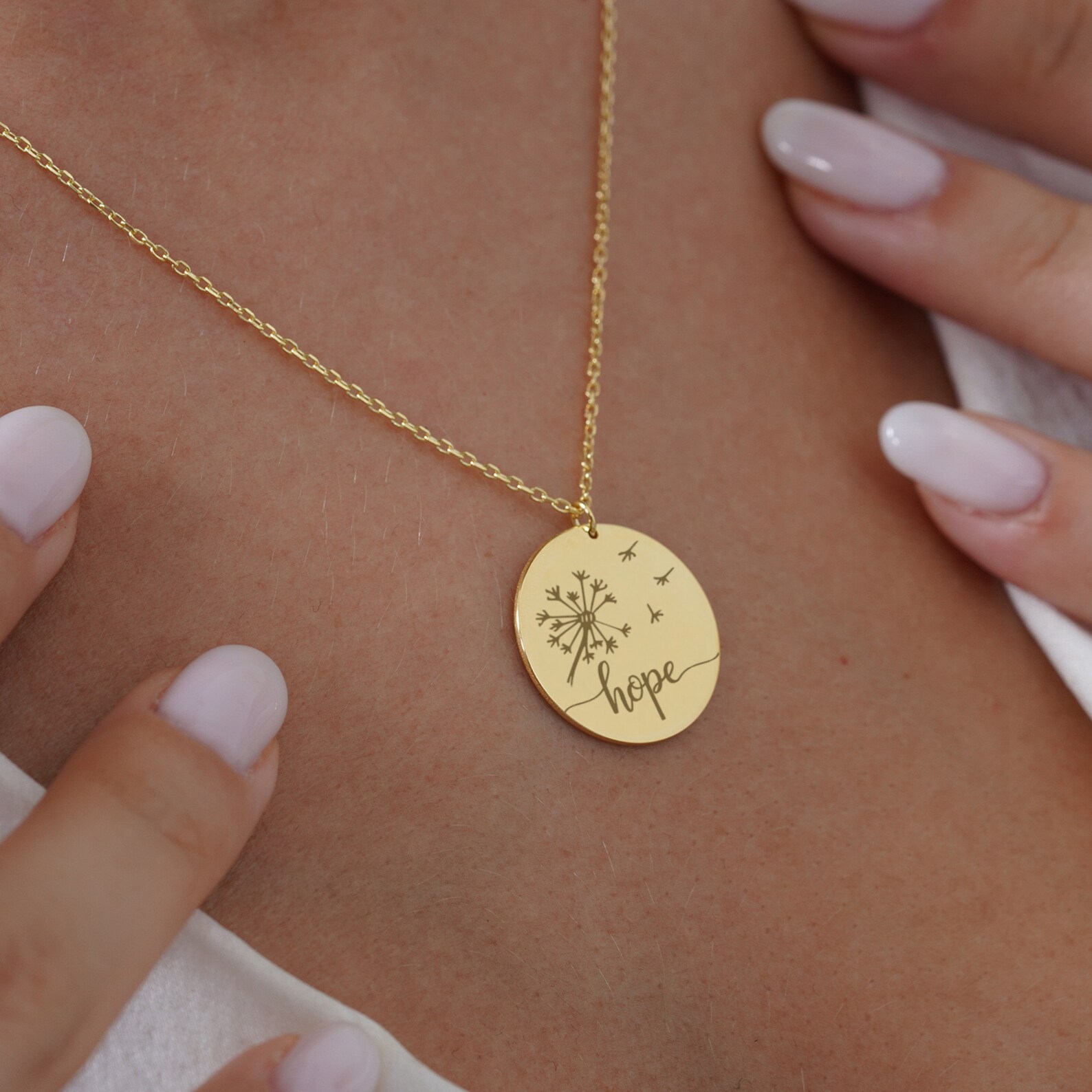 Hope Necklace for Women 14k Gold Faith Necklace Inspritional - Etsy