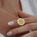 Personalized Rudder Necklace, 14k Gold Ship Wheele Pendant, Boat Wheele ...