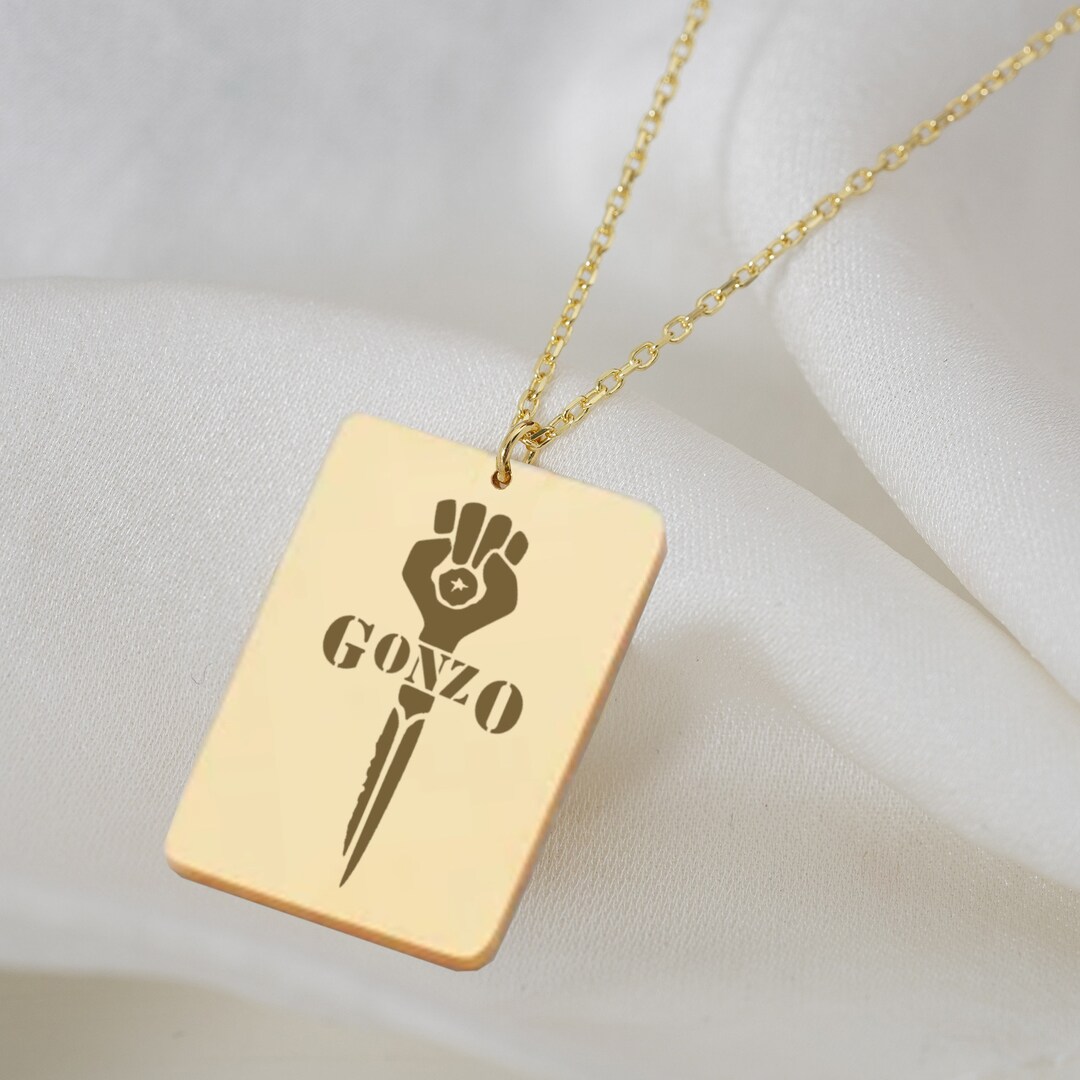 Custom Gonzo Necklace, Hunter S Thompson Pendant, Fist Necklace, Gonzo ...