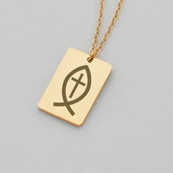 Ichthus Necklace - Etsy