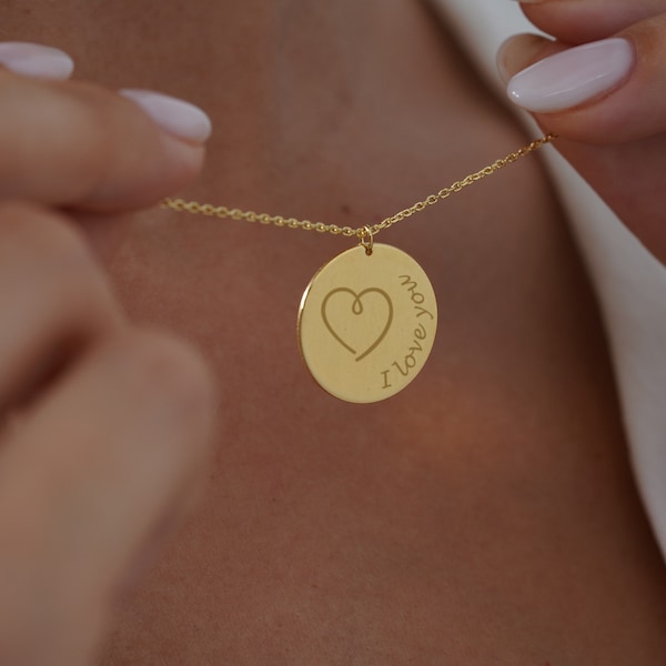 I Love You Necklace - Etsy