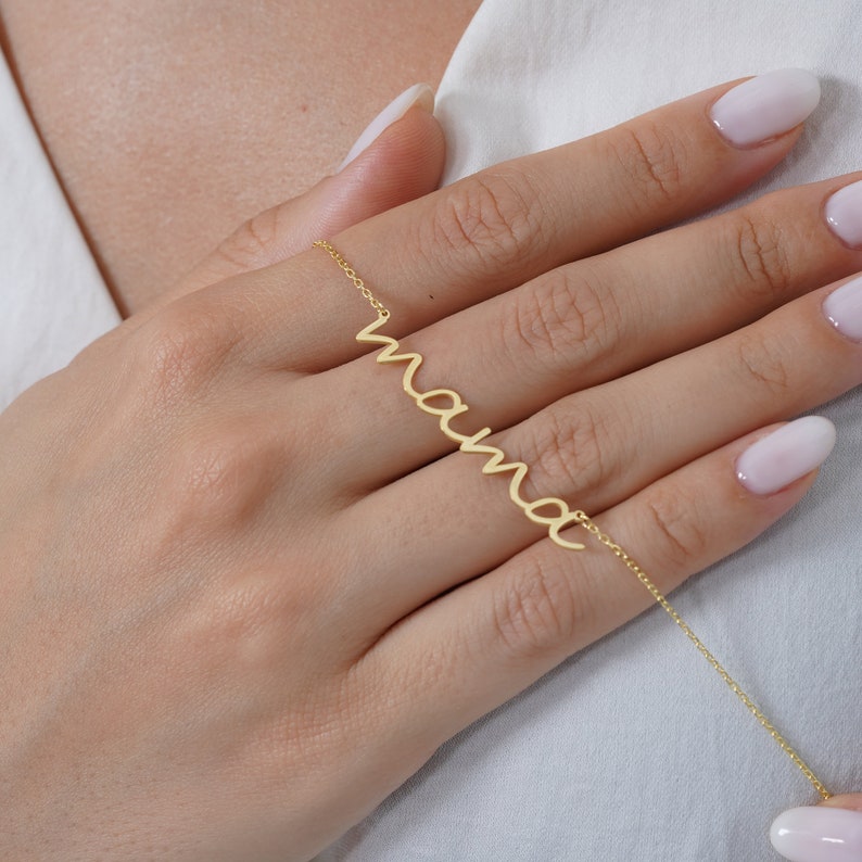 Dainty Mama Necklace Mama Script Necklace Mom Necklace - Etsy