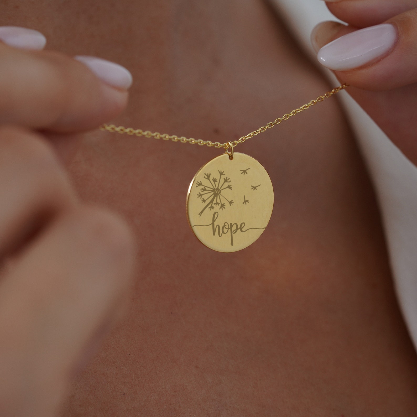 Hope Necklace for Women 14k Gold Faith Necklace Inspritional - Etsy