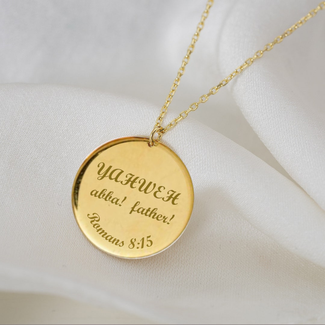Yahweh Abba Father Necklace for Her, Gold Religious Necklace, Holy Gift ...