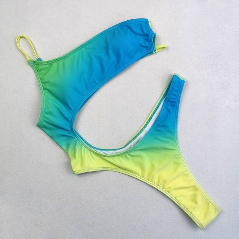 Swimsuit Women Swimwear Hot Yellow Swimming Suit One Piece Swimsuit ...