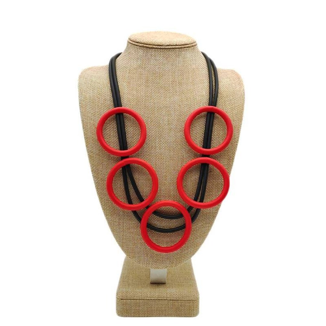 Colorful Circle Rubber Pendantnecklace Sets for Women - Etsy