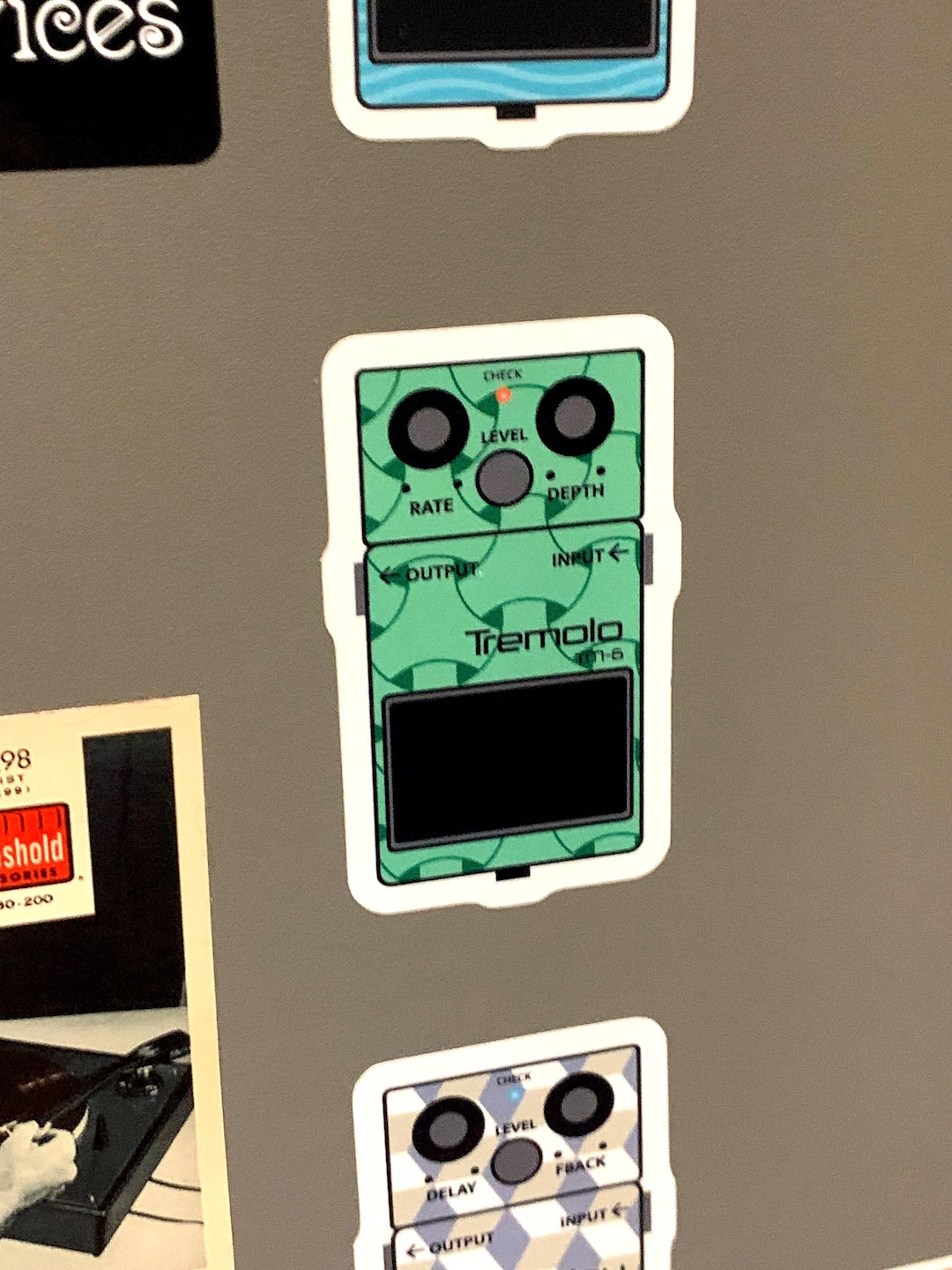Tremolo Guitar Pedal Sticker - Glossy Vinyl Laptop Decal - Etsy