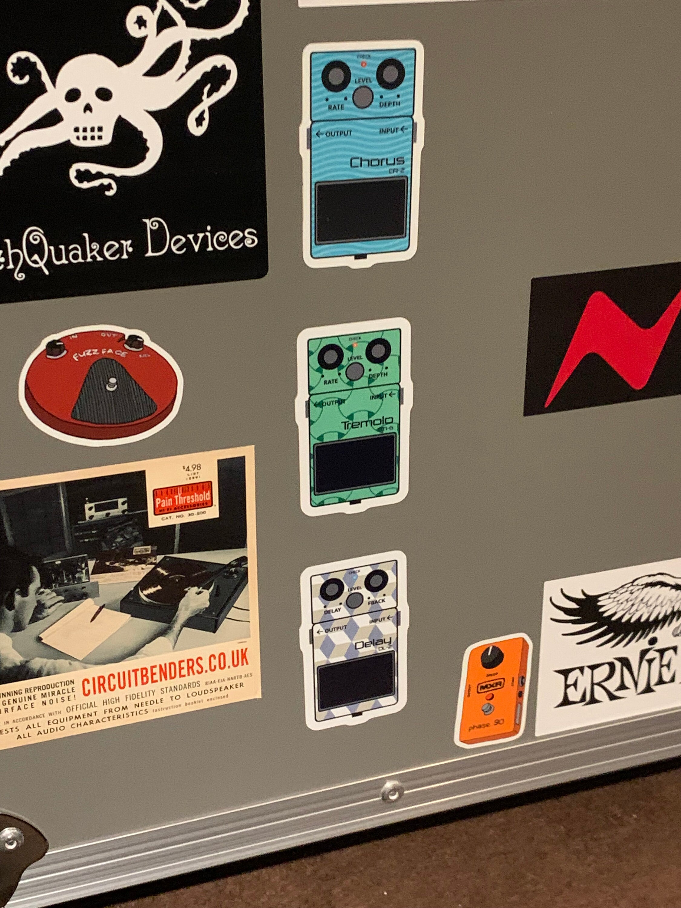 Guitar Pedal Stickers: Chorus, Tremolo, Delay - Vinyl Laptop Stickers ...
