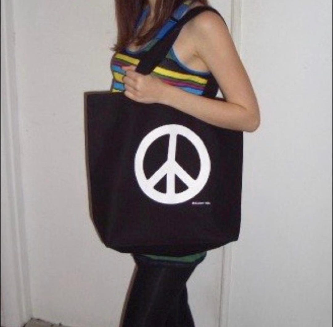 Spread Peace and Love With American Made 100% Cotton Tote Bag. Shopping ...