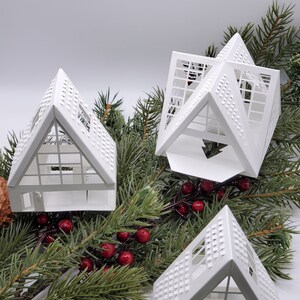 3D Paper House SVG Bundle, A-frame Cabin With Deck, Stair and ...