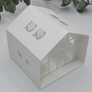 3D Paper House SVG, Modern Barn, Holiday Ornament and Decor - Etsy
