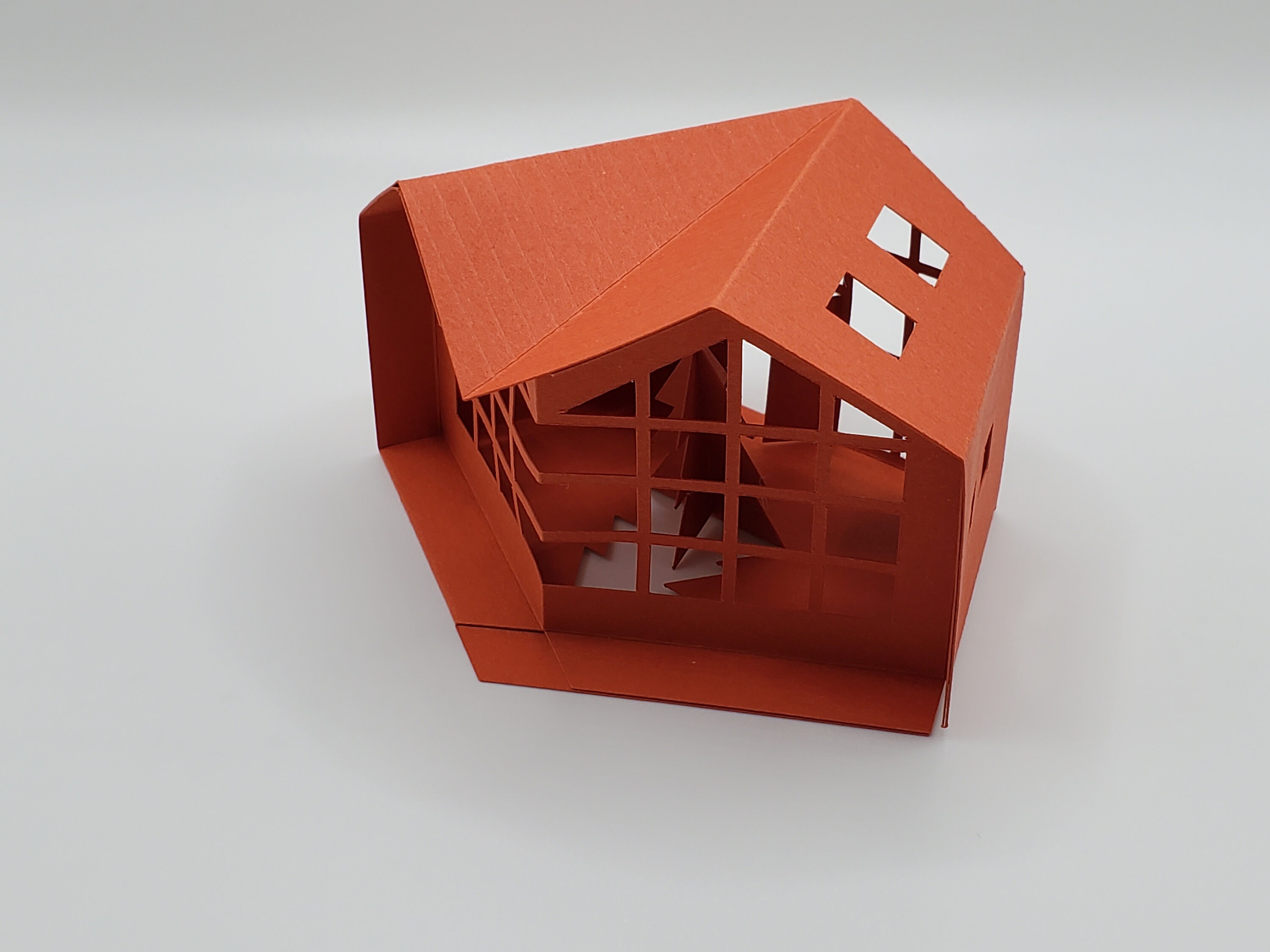 3D Paper House SVG Bundle Modern Barn Split-level Modern | Etsy