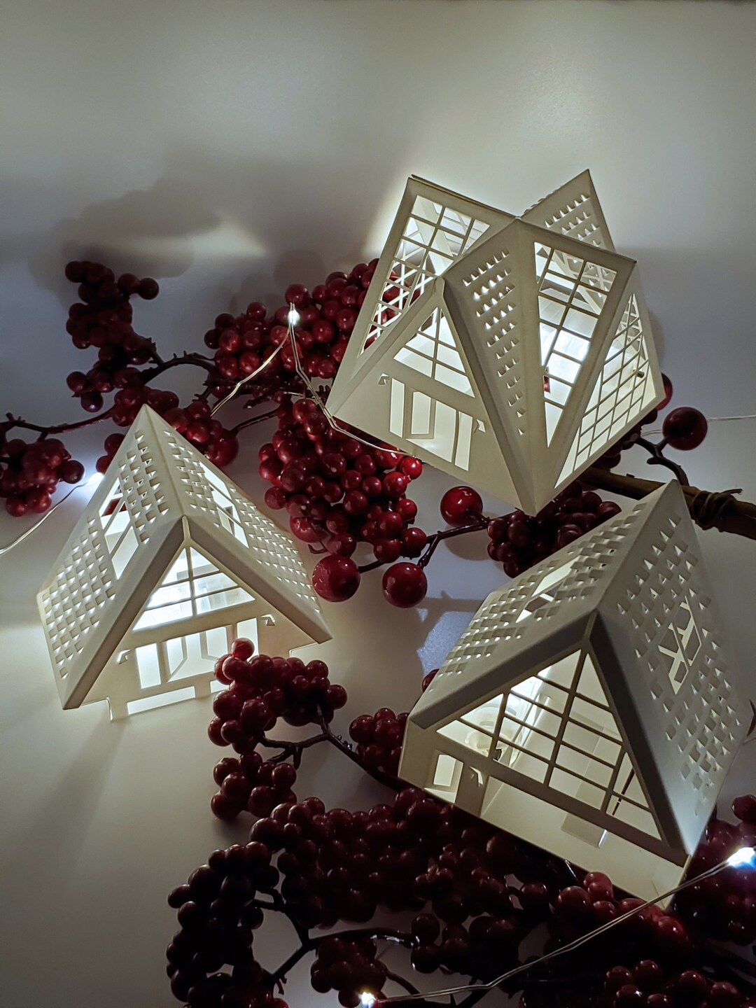 3D Paper House SVG Bundle, A-frame Cabin With Deck, Stair and ...