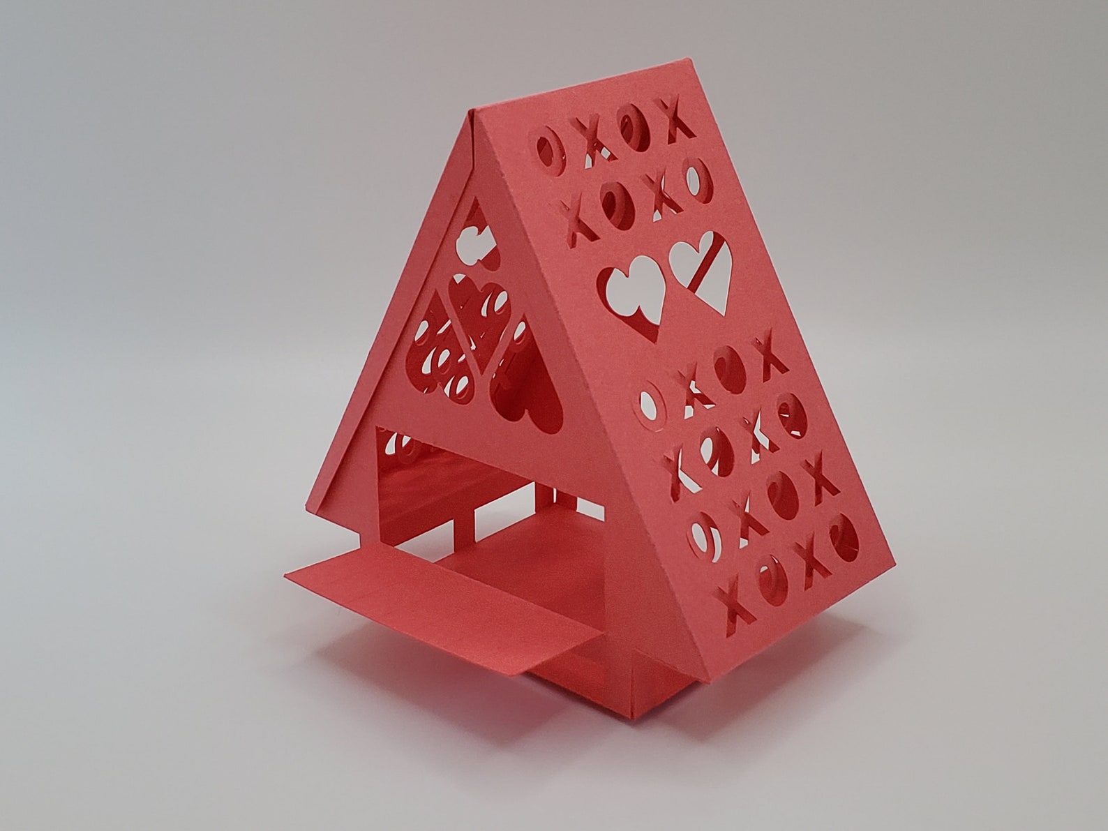 Valentine's Day 3D Paper House SVG Bundle, A-frame Cabin With Deck ...
