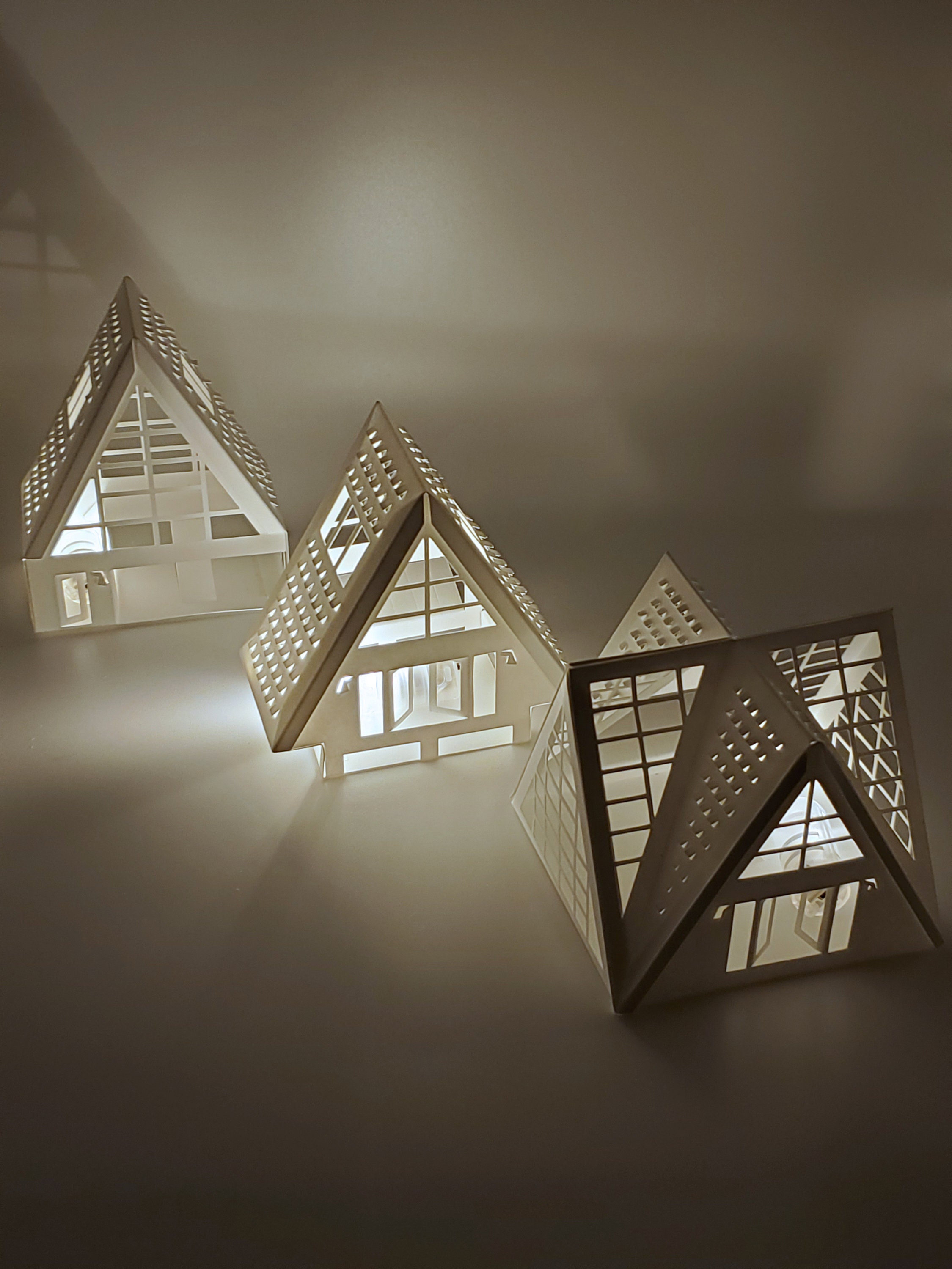 3D Paper House SVG Bundle, A-frame Cabin With Deck, Stair and ...