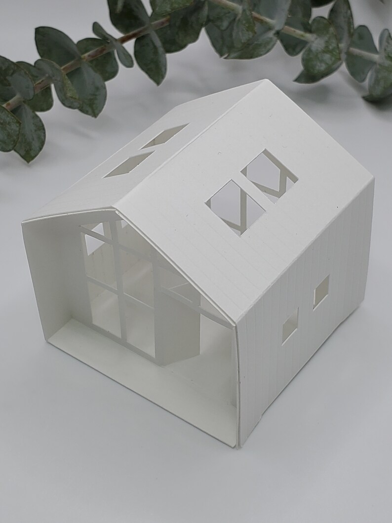 3D Paper House SVG, Modern Barn, Holiday Ornament and Decor - Etsy