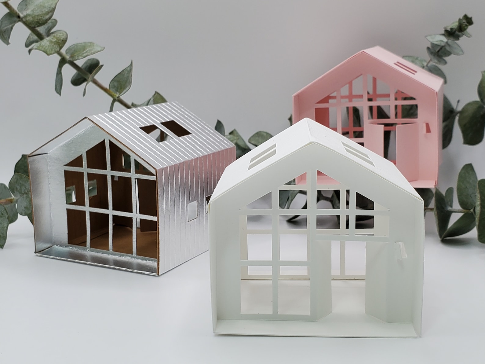 3D Paper House SVG Modern Barn Holiday Ornament and Decor - Etsy