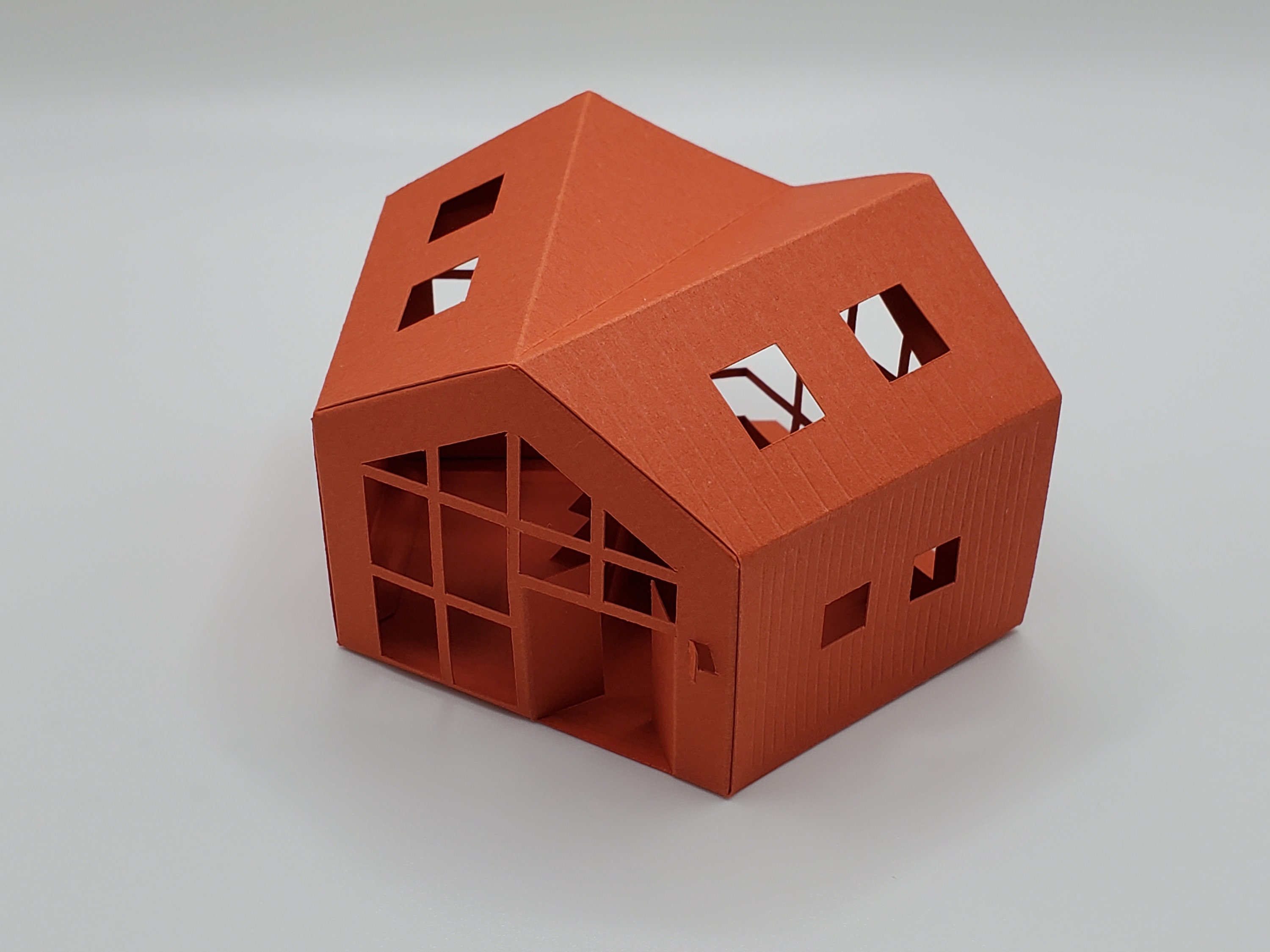 3D Paper House SVG Bundle Modern Barn Split-level Modern | Etsy