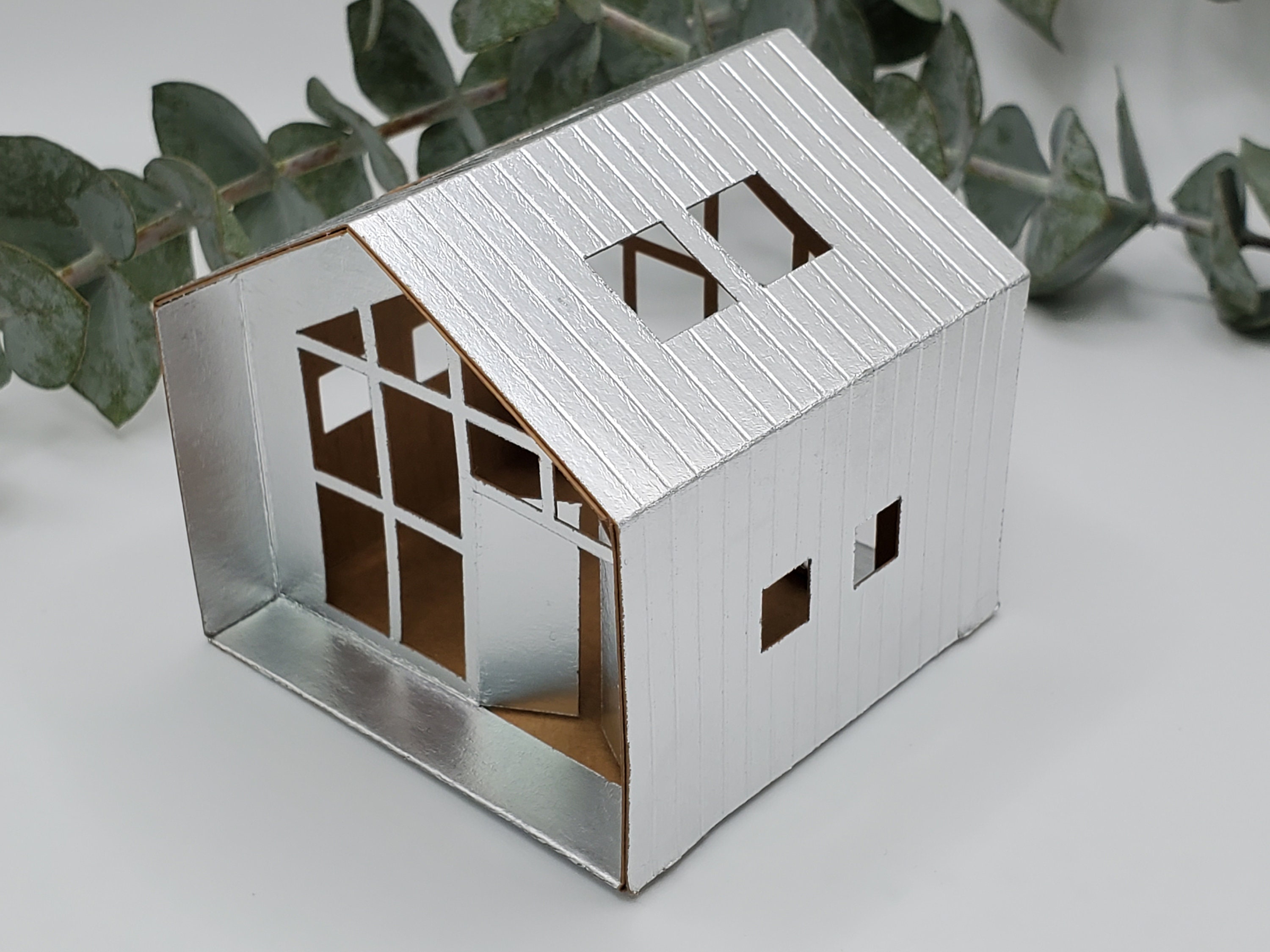 3D Paper House SVG, Modern Barn, Holiday Ornament and Decor - Etsy