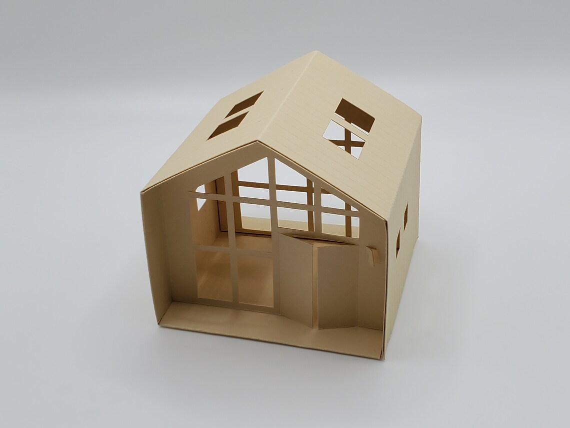 3D Paper House SVG Bundle Modern Barn Split-level Modern - Etsy