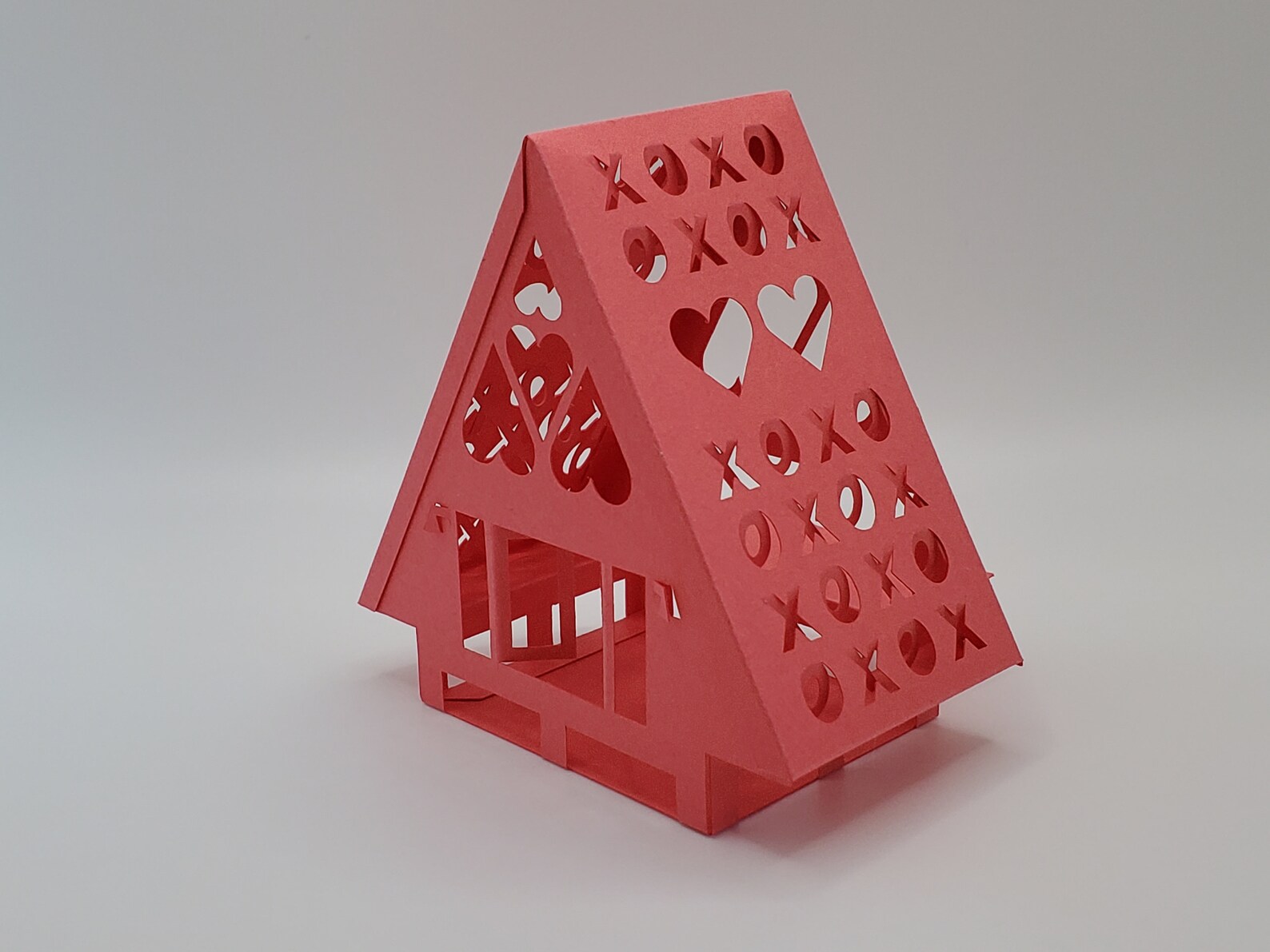 Valentine's Day 3D Paper House SVG Bundle, A-frame Cabin With Deck ...