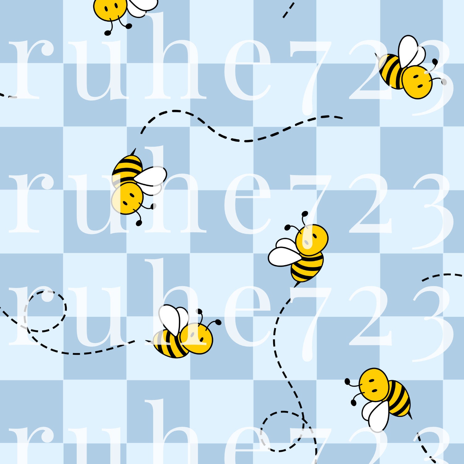Checker Bees | SEAMLESS FILE - Etsy