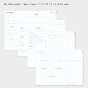 2022 2023 Digital Planner Mid Year Digital Planner Minimal Hyperlinked ...