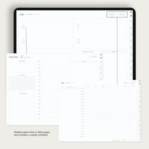 2022 2023 Digital Planner Mid Year Digital Planner Minimal Hyperlinked ...