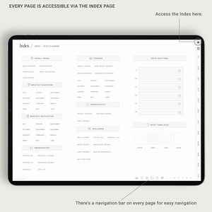 2022 2023 Digital Planner Mid Year Digital Planner Minimal Hyperlinked ...