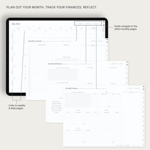 2022 2023 Digital Planner Mid Year Digital Planner Minimal Hyperlinked ...