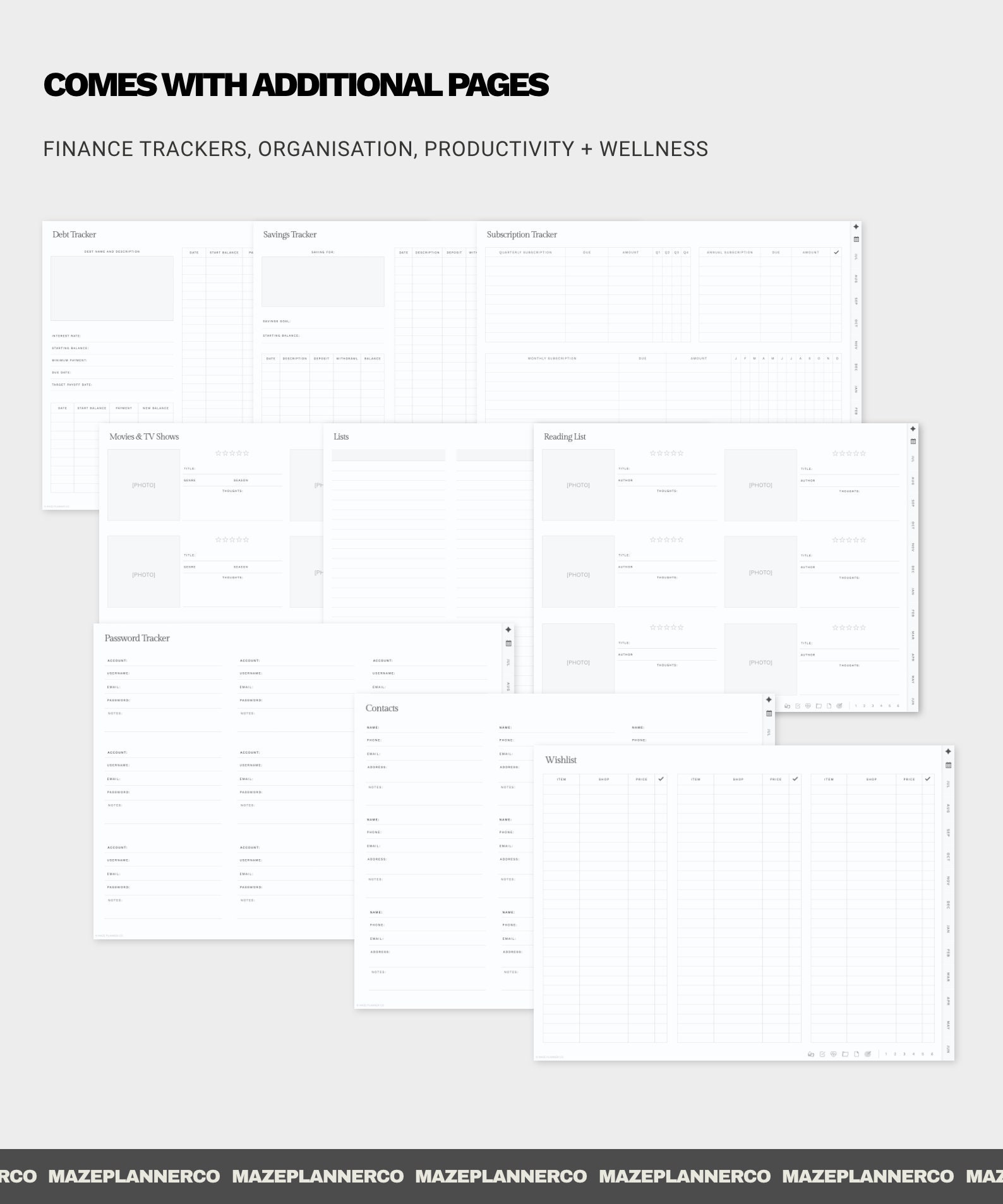 2022 2023 Digital Planner Mid Year Digital Planner - Etsy UK