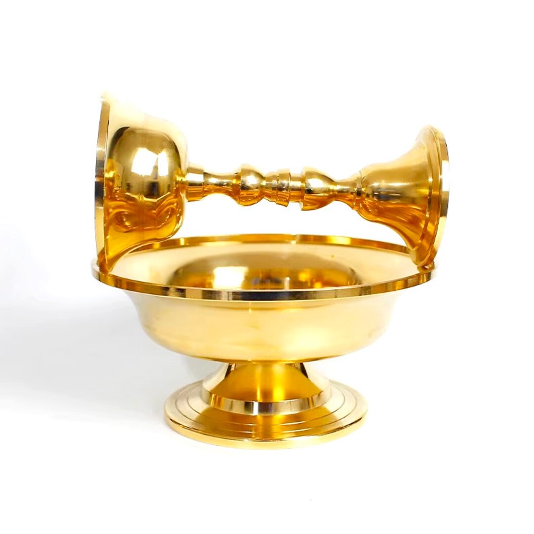 Four Size Options Serkyem Golden Drink Offering Pure Brass Buddhist ...