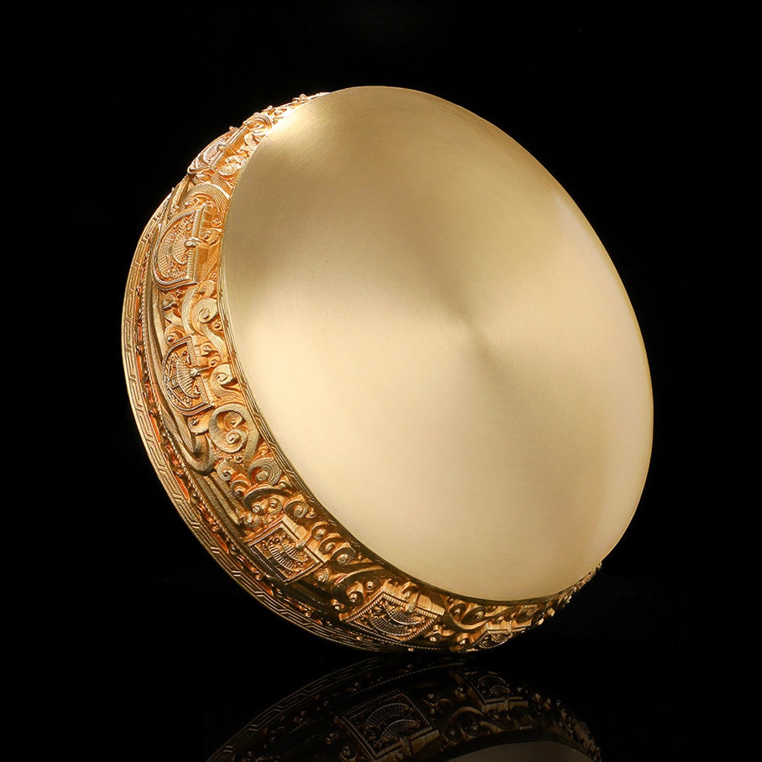 Splendid 15 Cm Mandala Practice Offering Plate Brass Meticulous ...