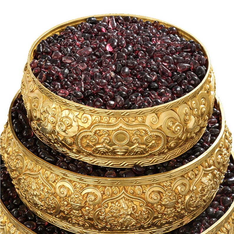 Pure Brass Tibetan Buddhist Religious Offering Mandala Set - Etsy